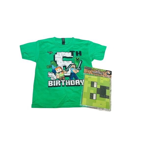 Minecraft | Shirts & Tops | Minecraft 6th Birthday Shirt Youth Small ...